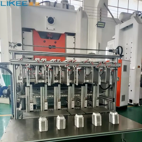 Mitsubishi PLC Aluminum Foil Container Machine 4~6 Cavities Auto ...